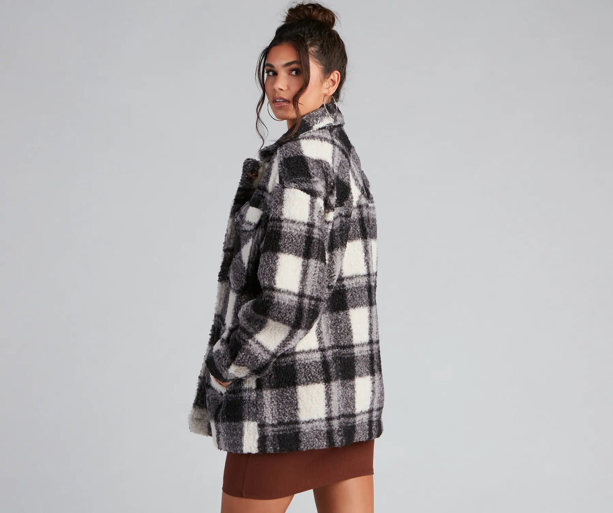 Cozy Layers Plaid Sherpa Shacket & Windsor