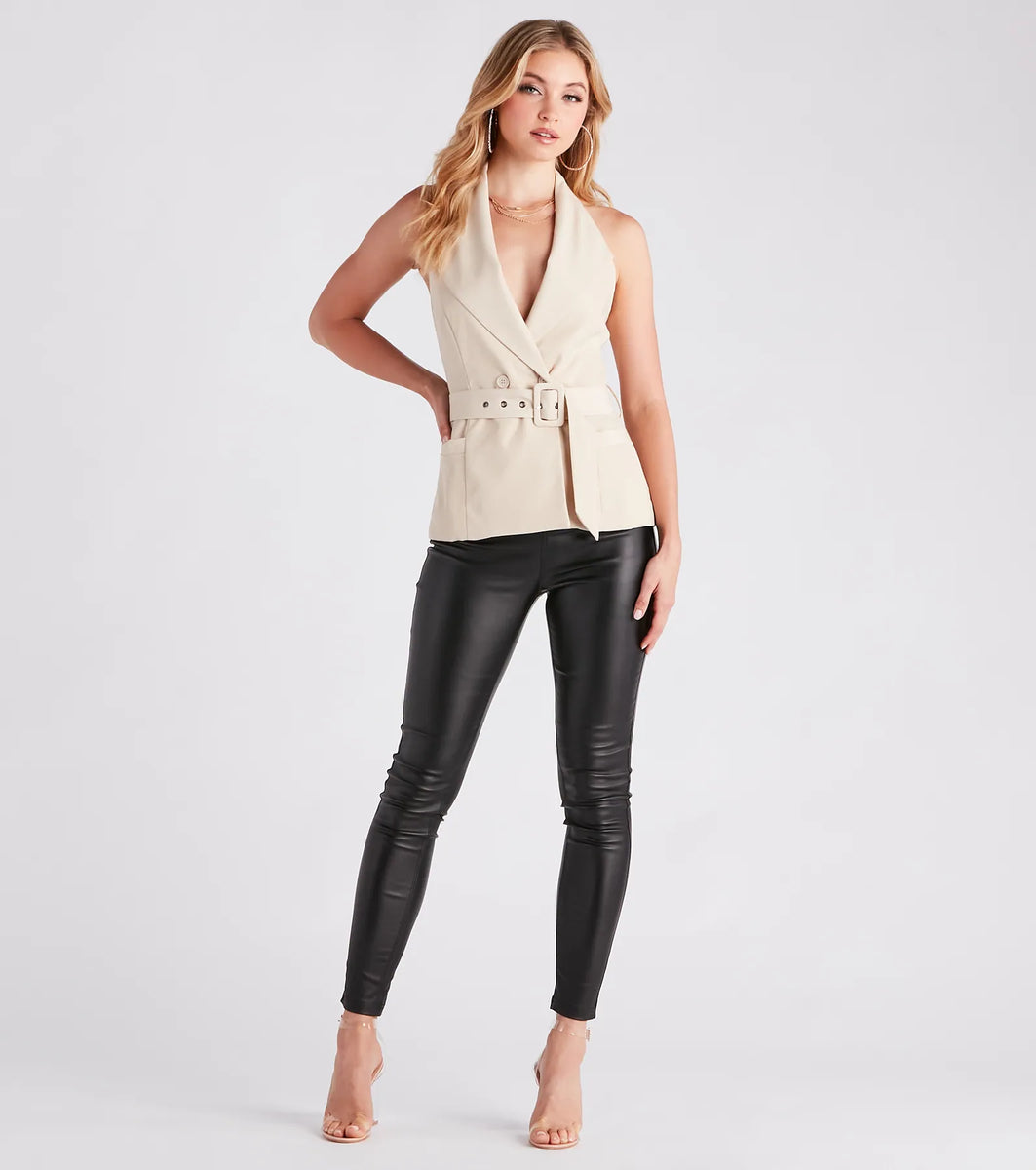 Classic And Iconic Halter Belted Vest Top & Windsor