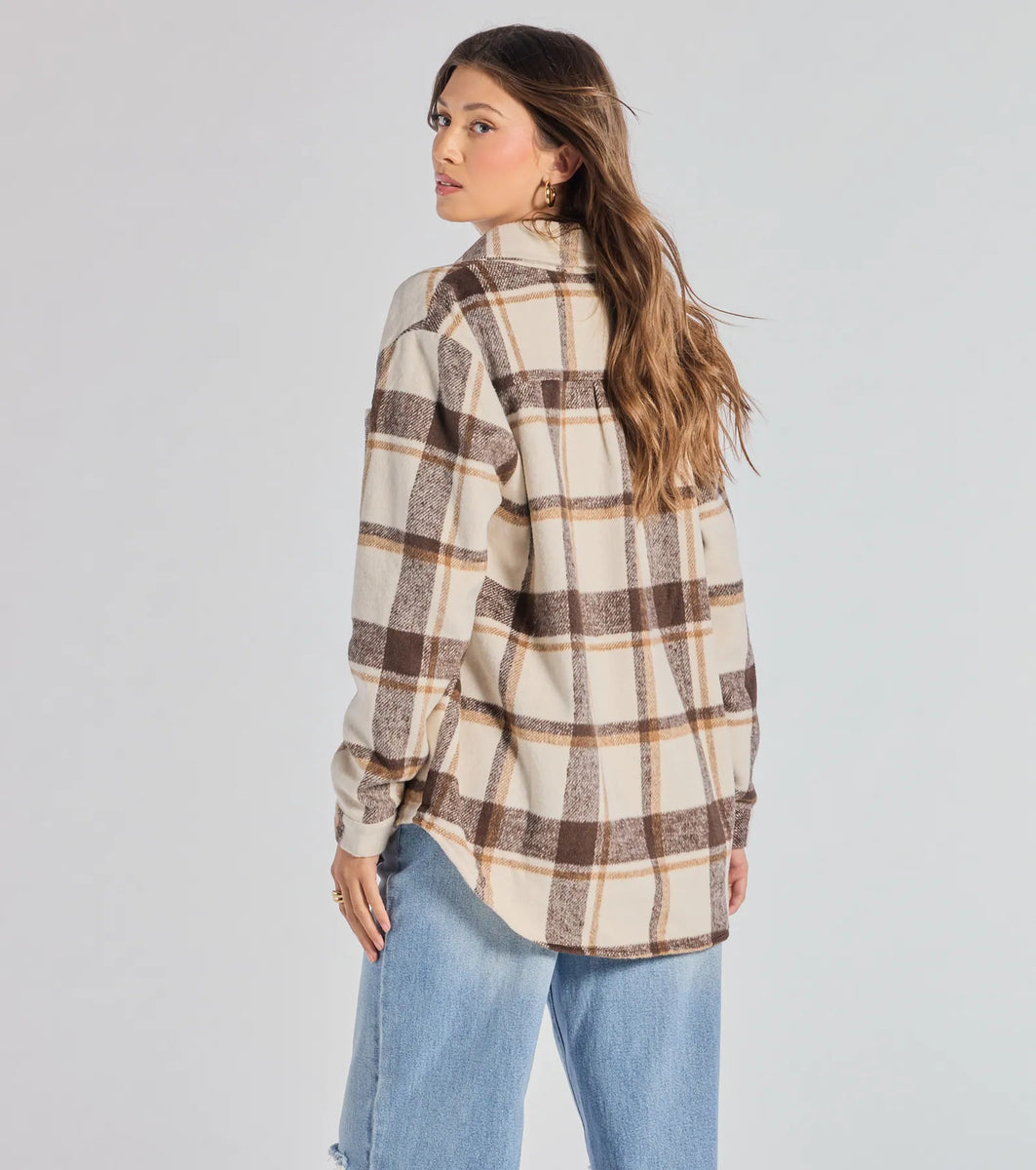 Comfy Trend Plaid Woven Oversized Shacket & Windsor