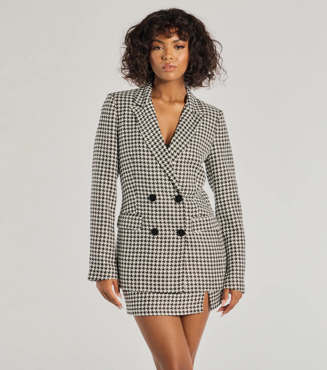 Icon Era Houndstooth Woven Blazer & Windsor