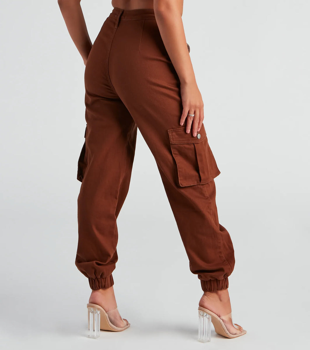 Jog My Memory High Rise Cargo Joggers & Windsor