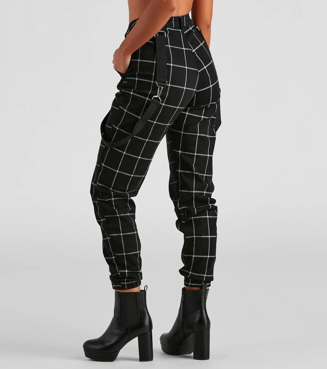 Gone Off The Grid Plaid Joggers & Windsor