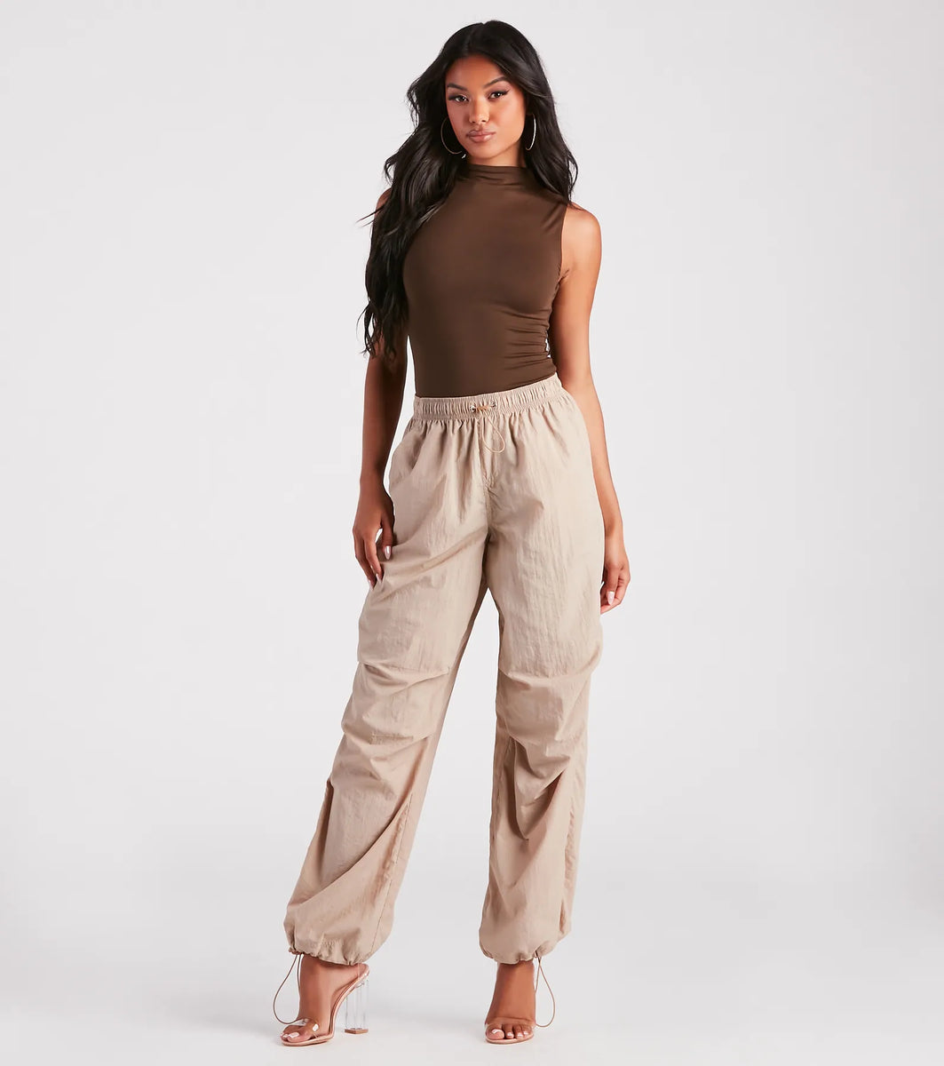 Back To Cool High-Rise Parachute Joggers & Windsor