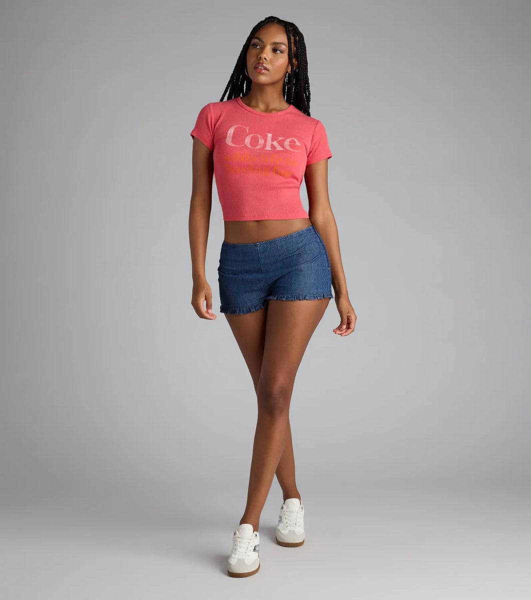 Frill Seeker Ruffled Denim Shorts & Windsor