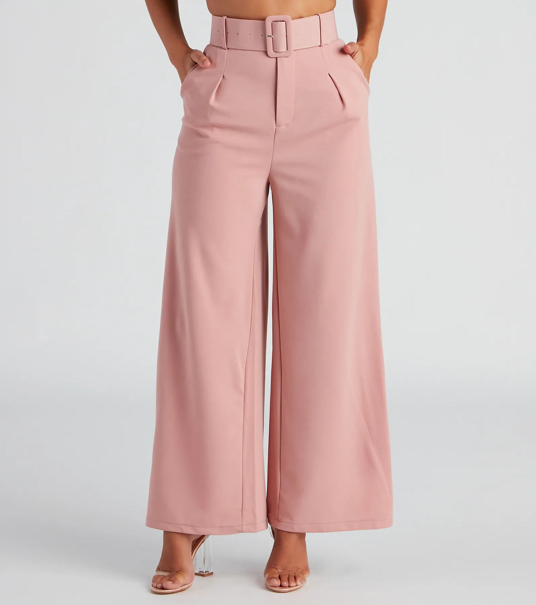 Flip In Reverse Belted Trouser Pants & Windsor