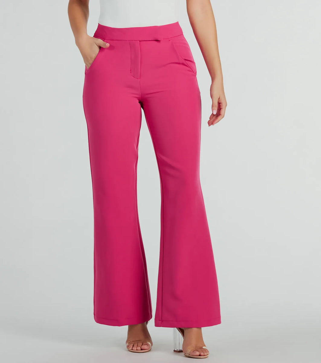 Perfectly Chic High Waist Straight-Leg Trouser Pants & Windsor