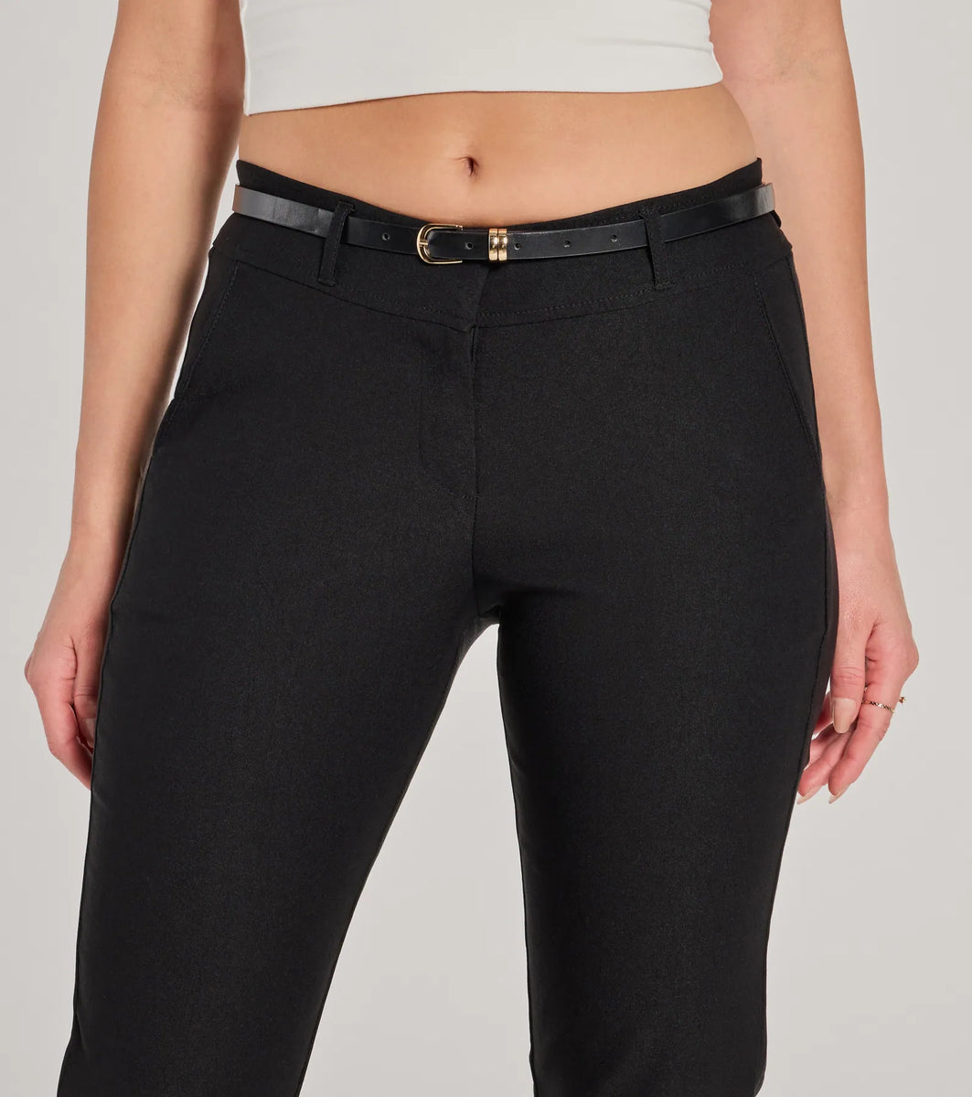 Sleek Perfection High-Rise Belted Skinny Pants & Windsor