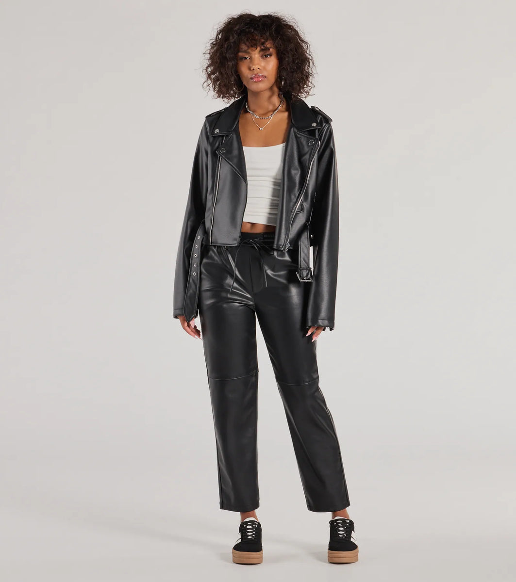 Rebel Chic Faux Leather Pants & Windsor