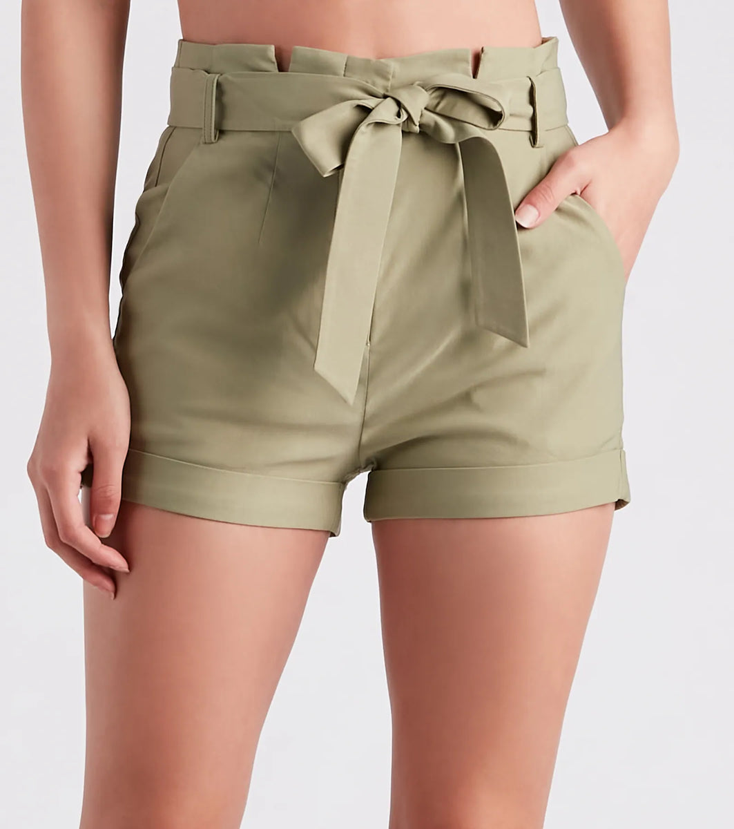 Chic And Polished Paperbag Shorts & Windsor