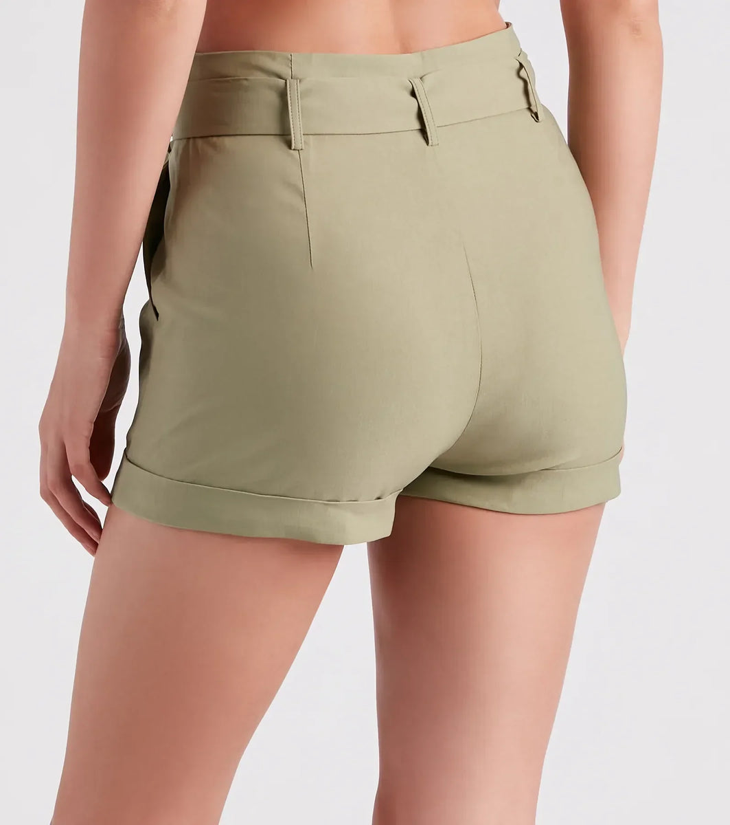 Chic And Polished Paperbag Shorts & Windsor