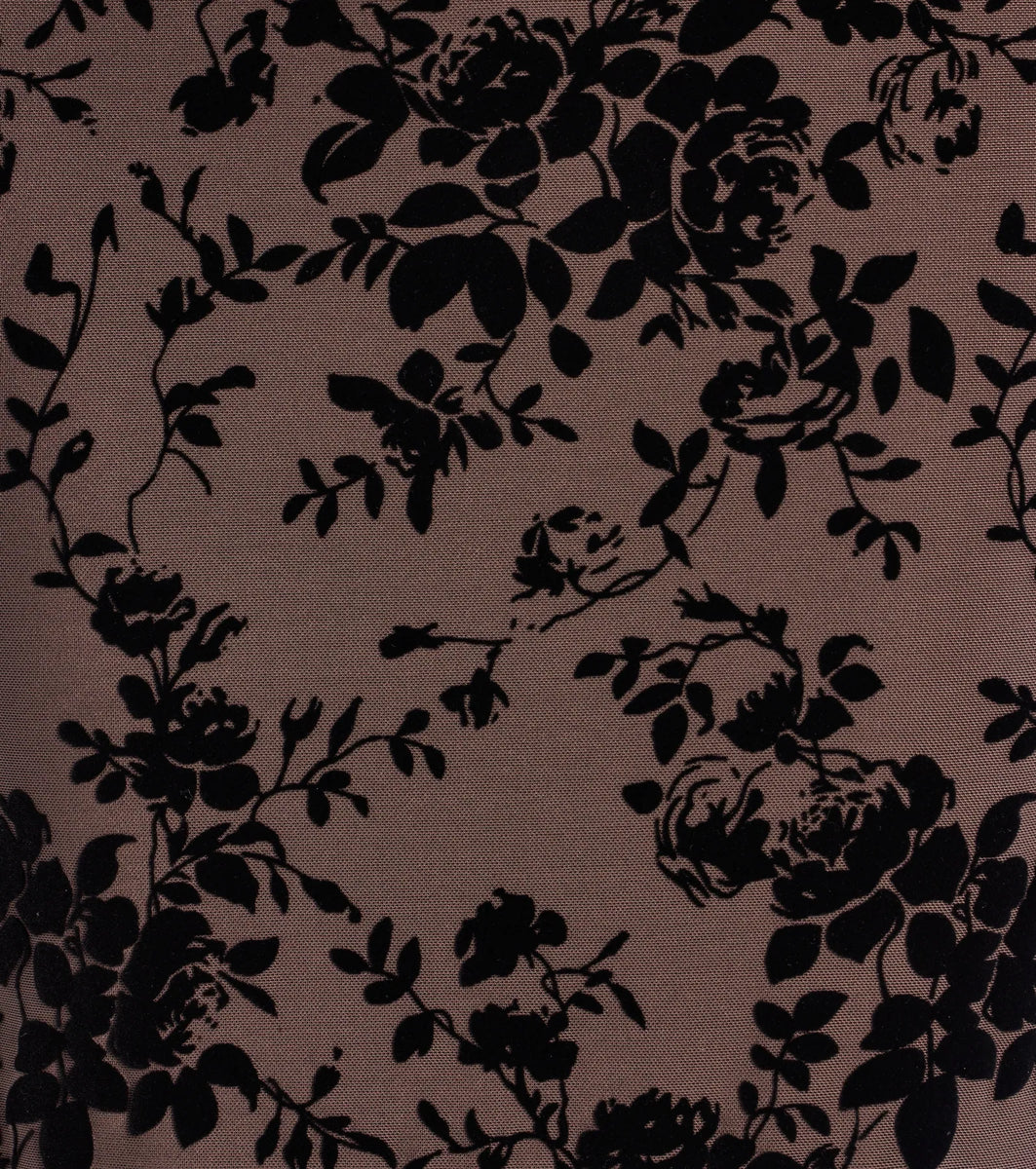 Luxe Touch Flocked Velvet Midi Skirt & Windsor