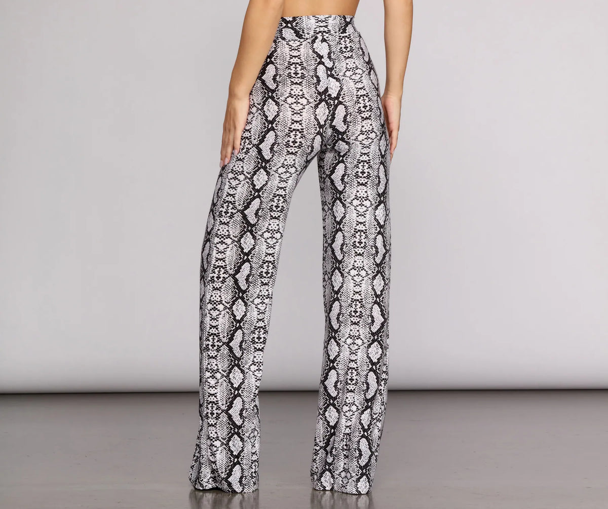 Stunning Snake Wide Leg Pants & Windsor