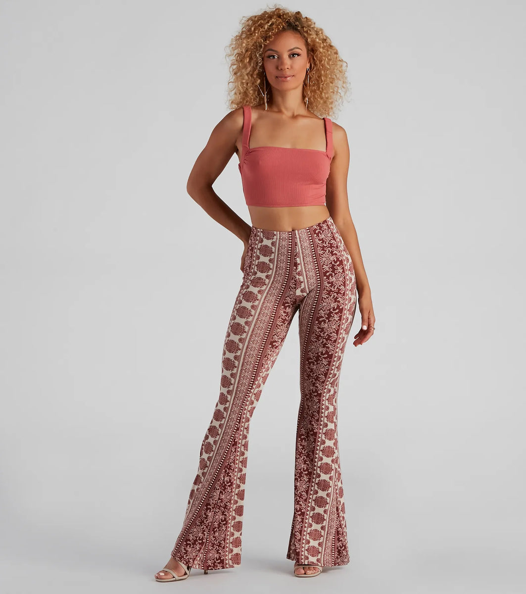 Vintage Bohemian Flared Pants & Windsor