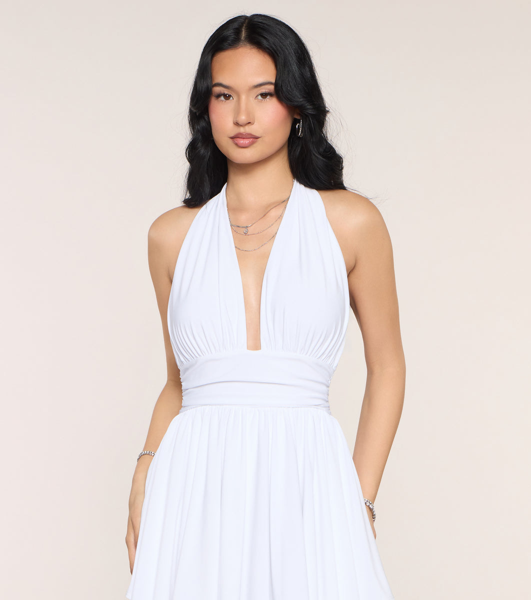 Effortlessly Flirty Halter Skater Romper & Windsor