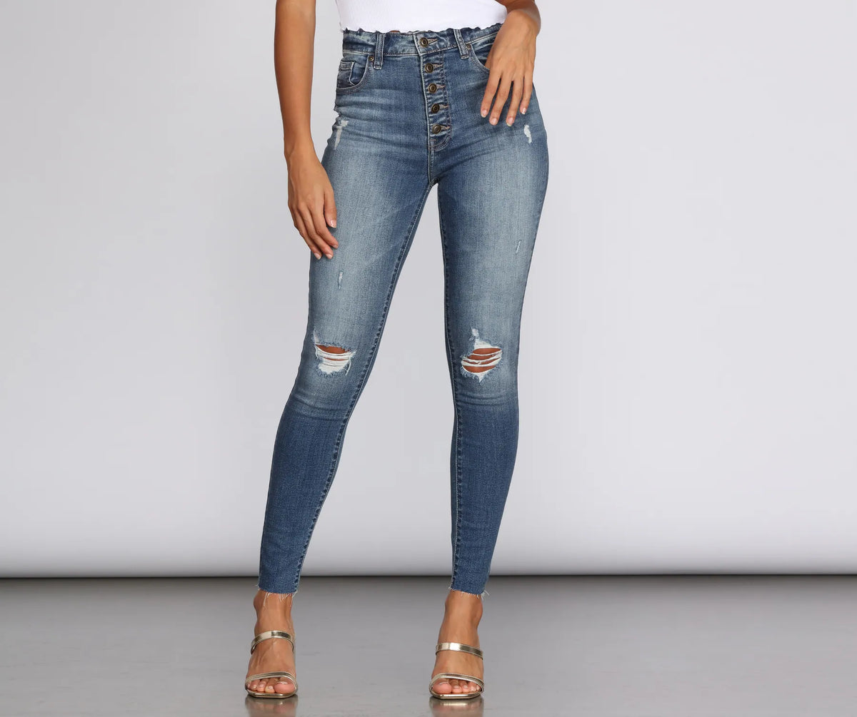 Bella Super High Rise Skinny Ankle Jeans & Windsor
