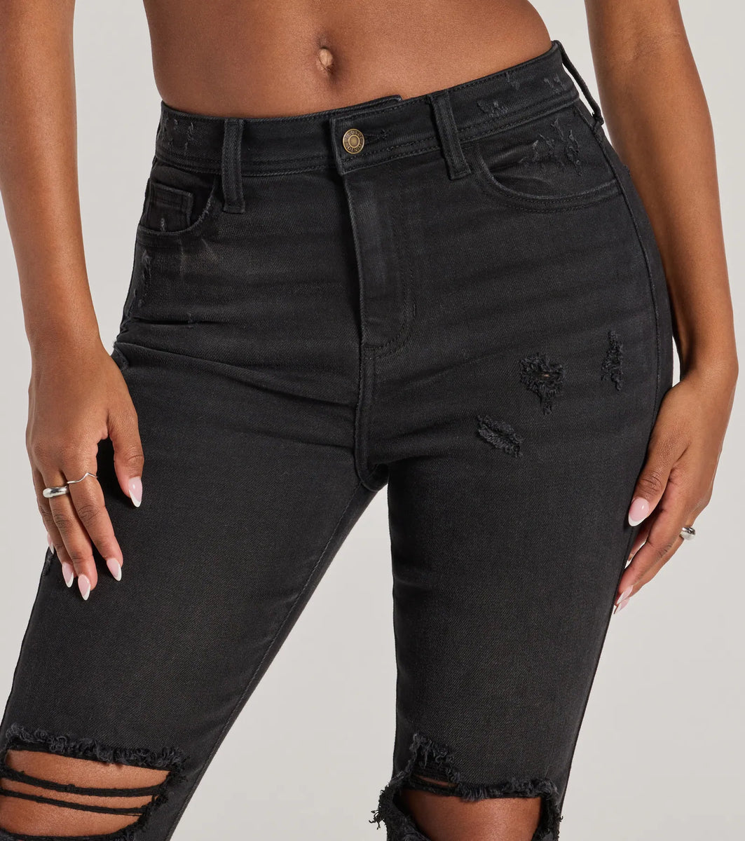 Edgy Mood High Rise Skinny Jeans & Windsor