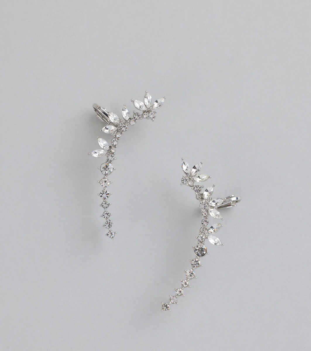 Glam Shine Rhinestone Two-Pack Ear Crawler Set & Windsor