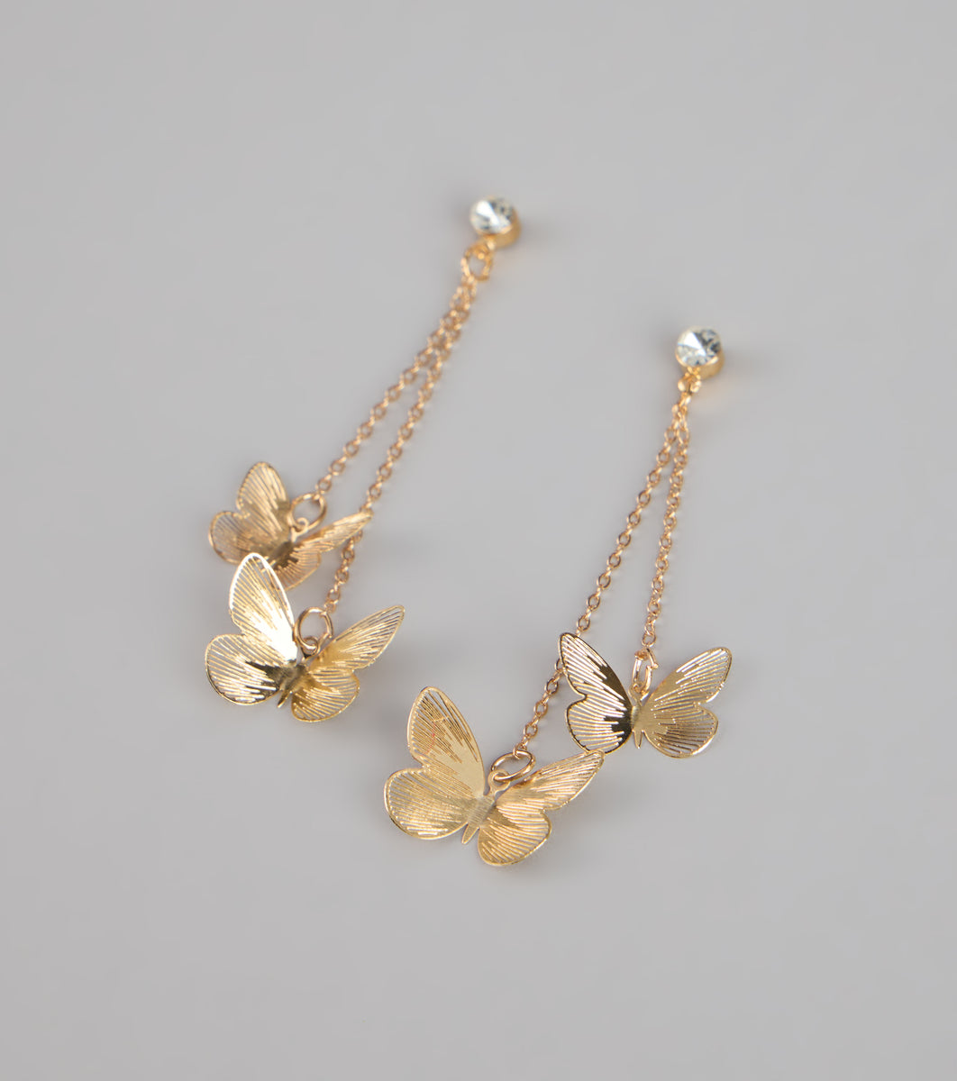 Soft Shine Butterfly Linear Earrings & Windsor