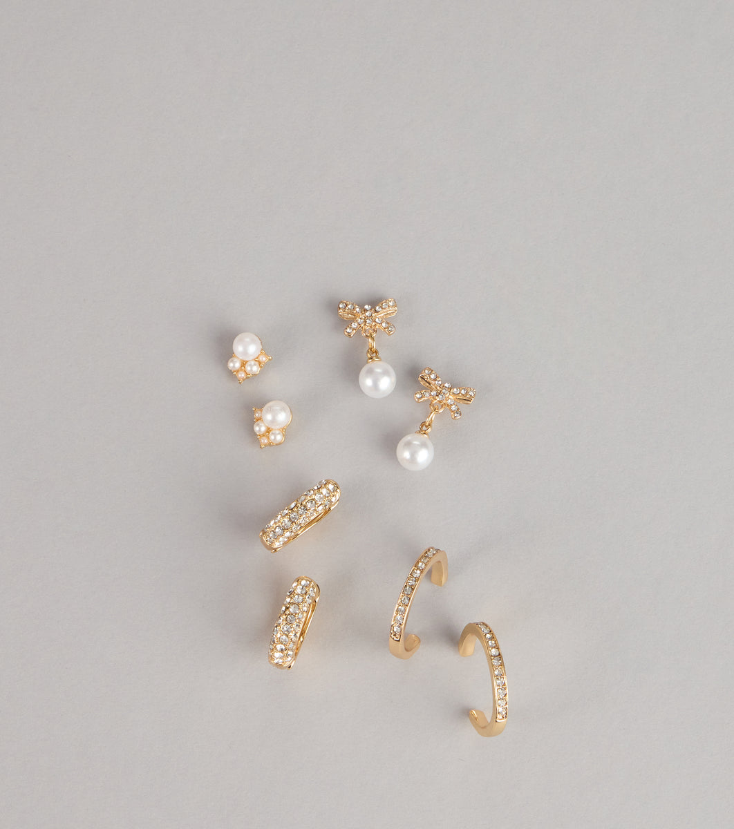 Glitz And Grace Four Pack Earrings Set & Windsor