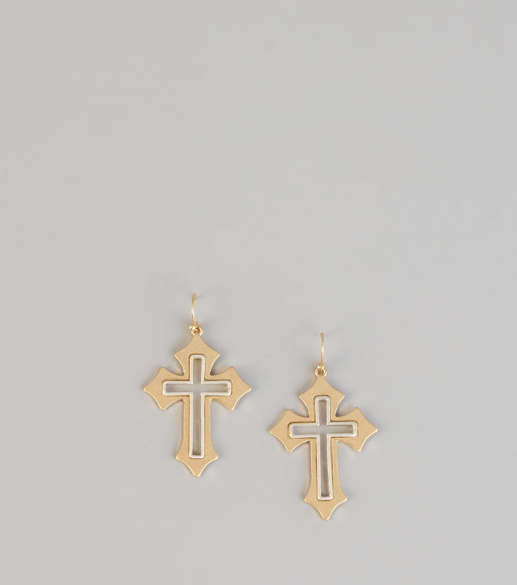 Fashionable Faith Cross Earrings & Windsor