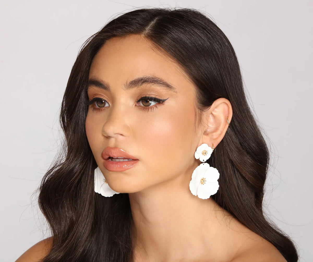 Effortlessly Pretty Floral Statement Earrings & Windsor