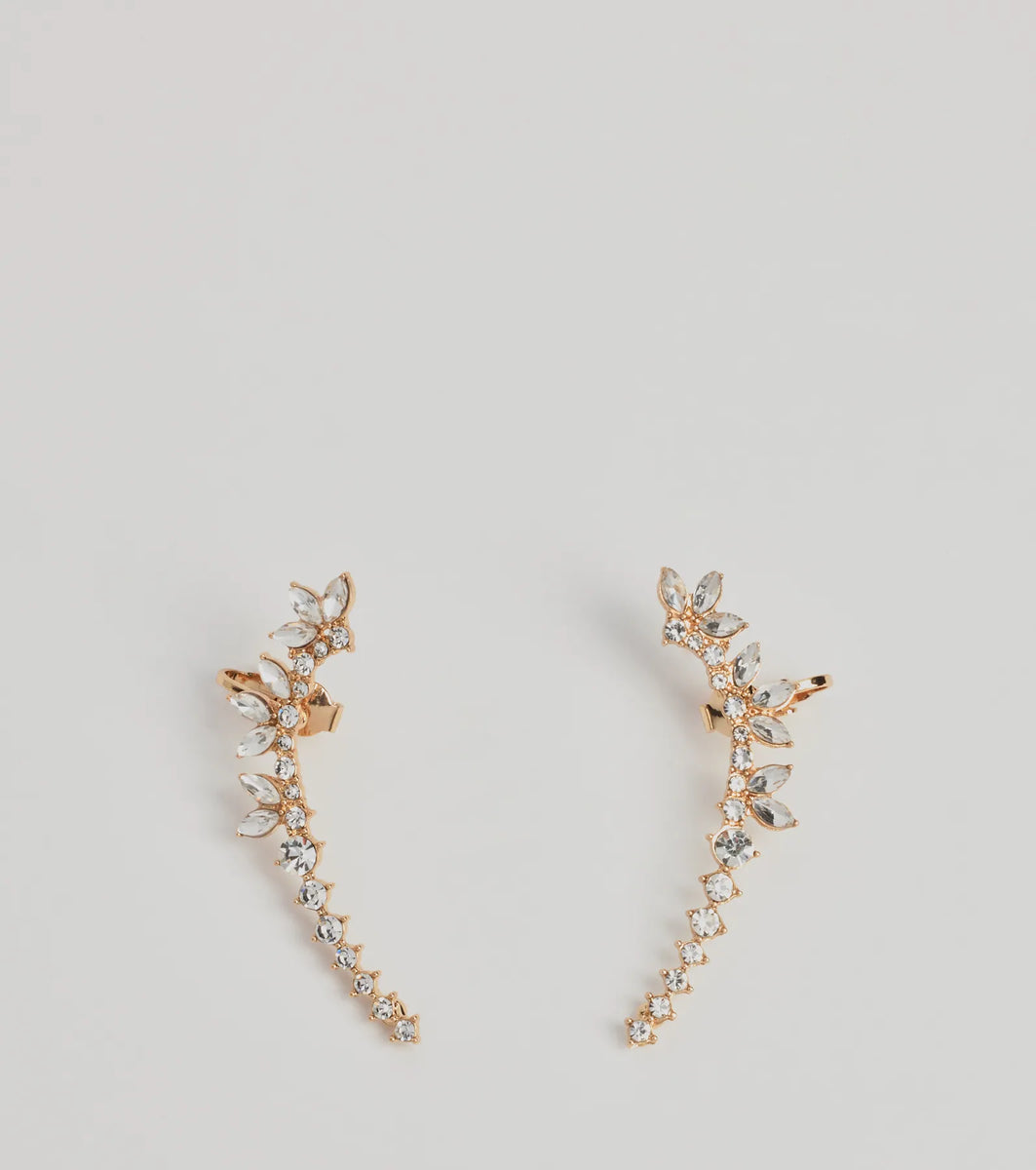 Glam Shine Rhinestone Two-Pack Ear Crawler Set & Windsor