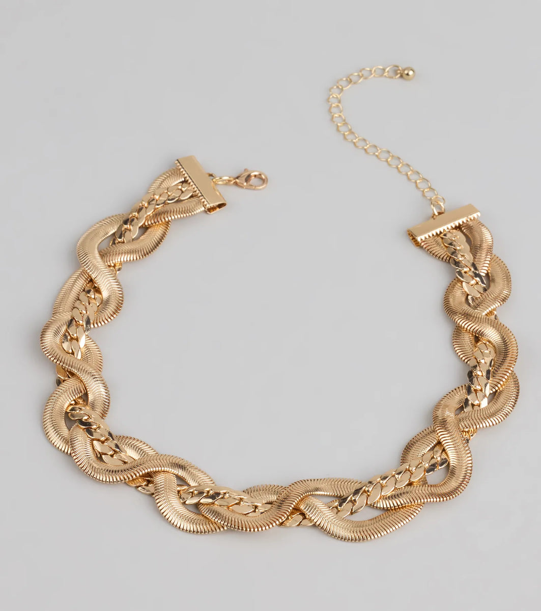 Always A Stunner Chunky Chain Necklace & Windsor