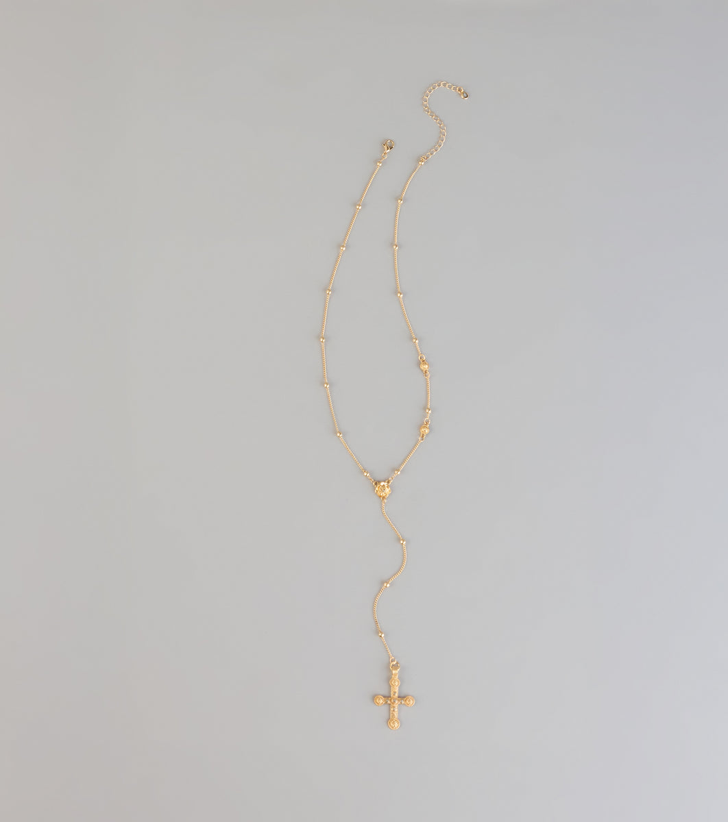 Blessed And Booked Cross Lariat Necklace & Windsor