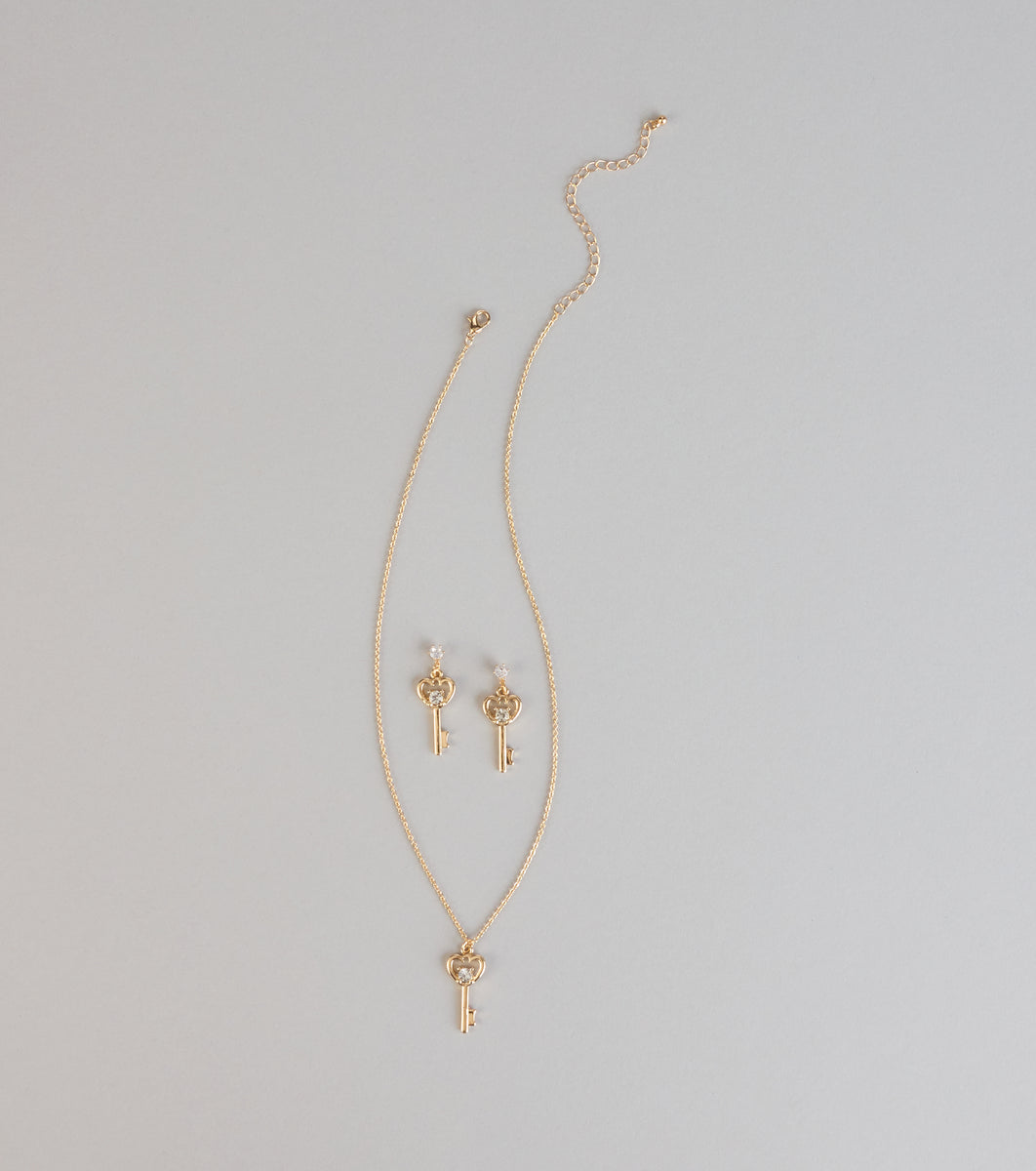 Locked In Love Heart Key Jewelry Set & Windsor