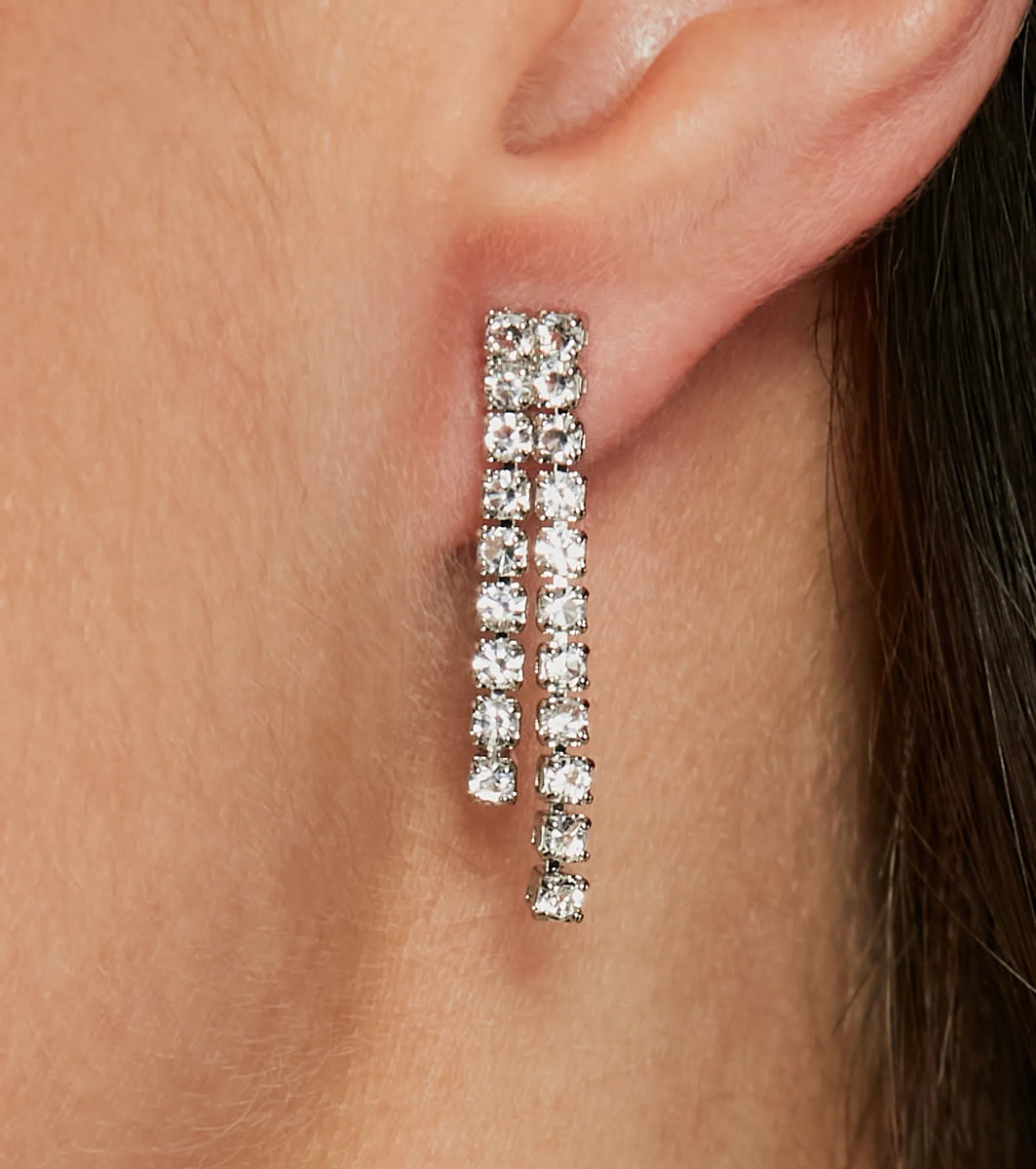 Posh Sparkle Rhinestone Necklace And Earrings Set & Windsor