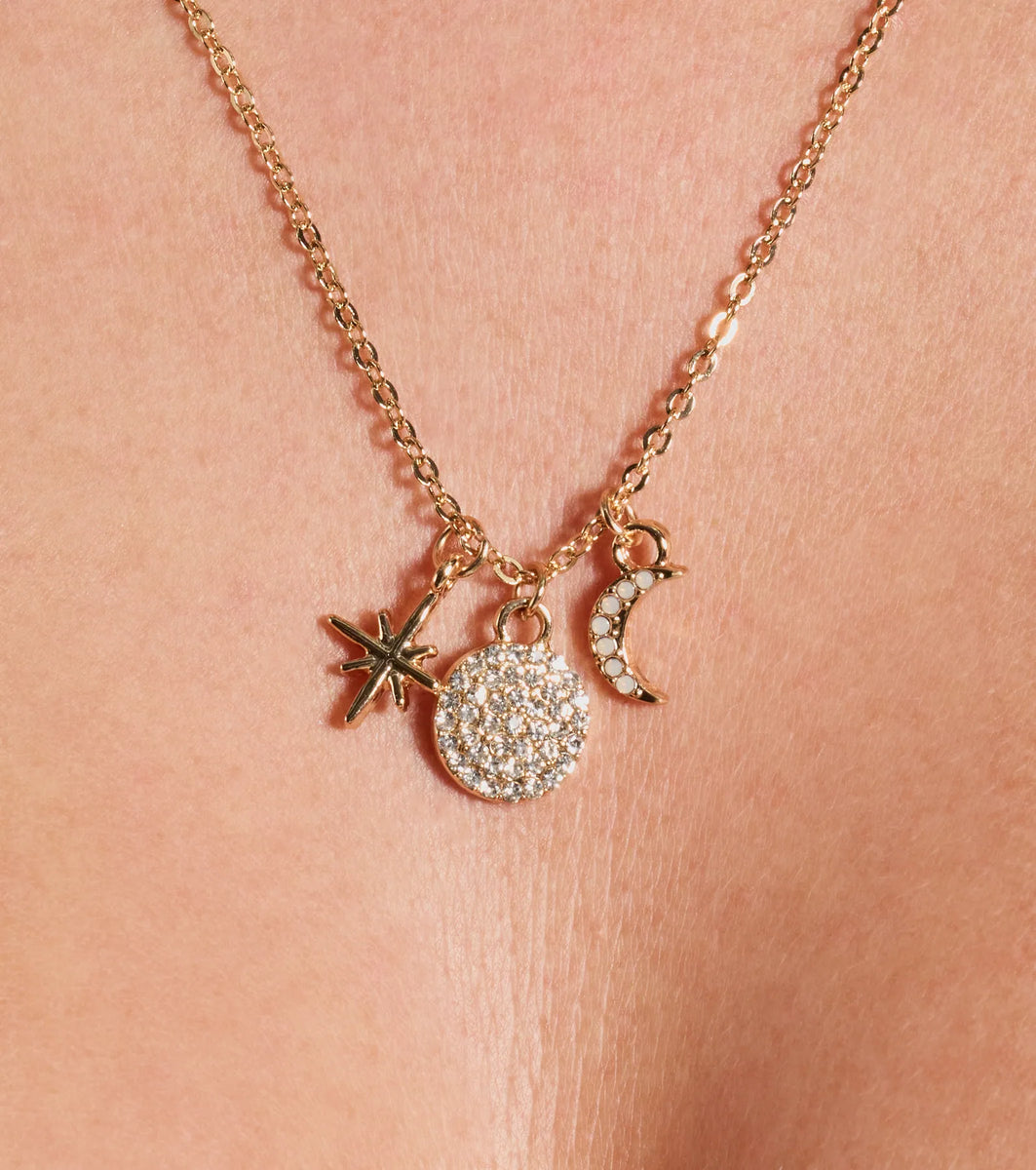 Chic Vibes Celestial Charm Necklace & Windsor