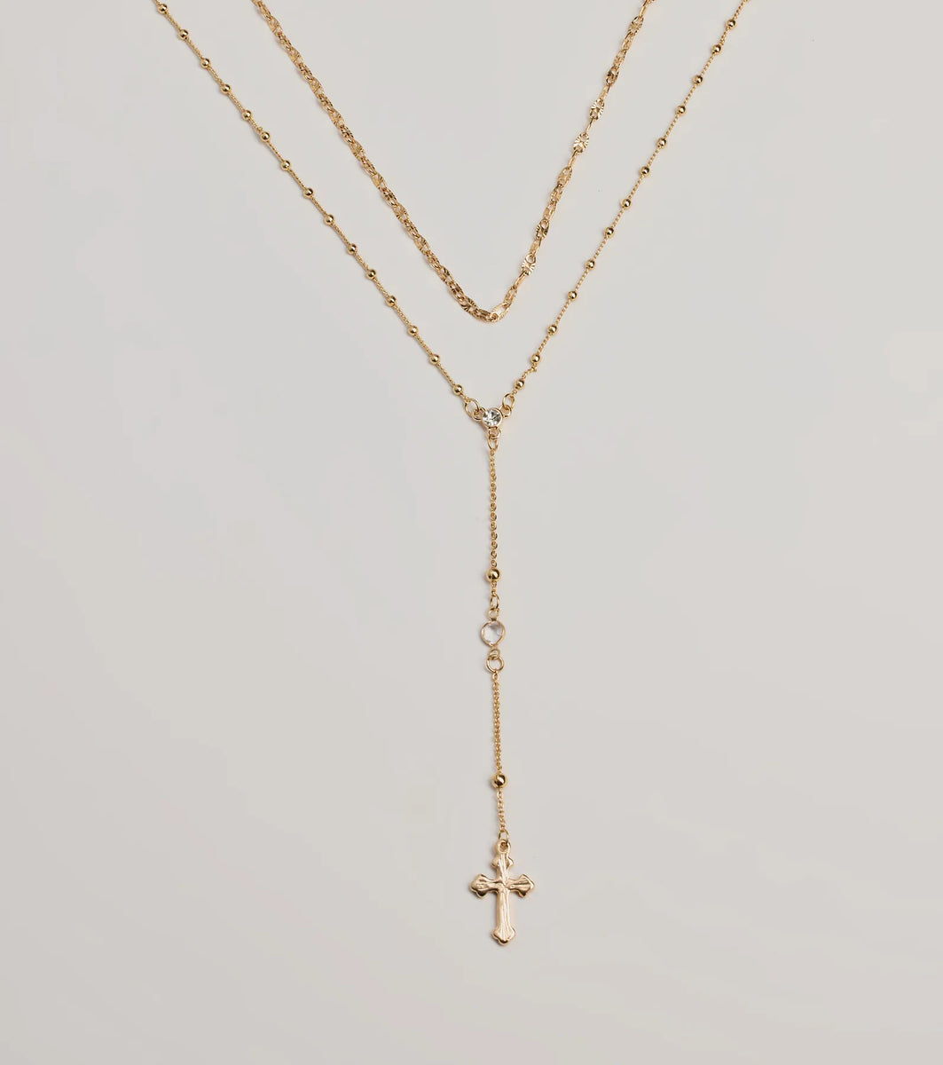Major Blessings Layered Cross Necklace & Windsor