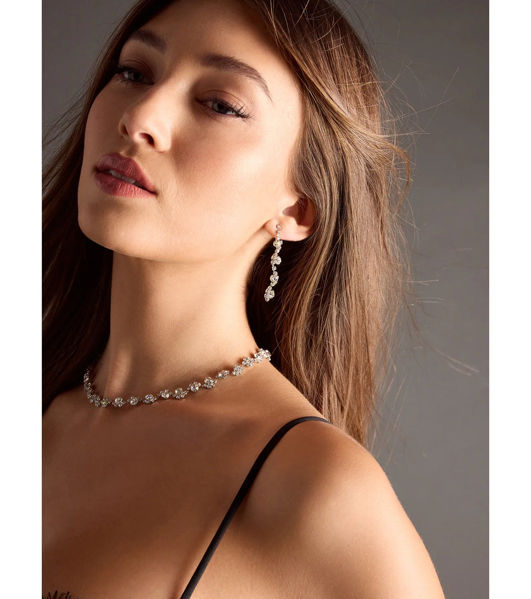 Glam Nights Rhinestone Collar Necklace Set & Windsor