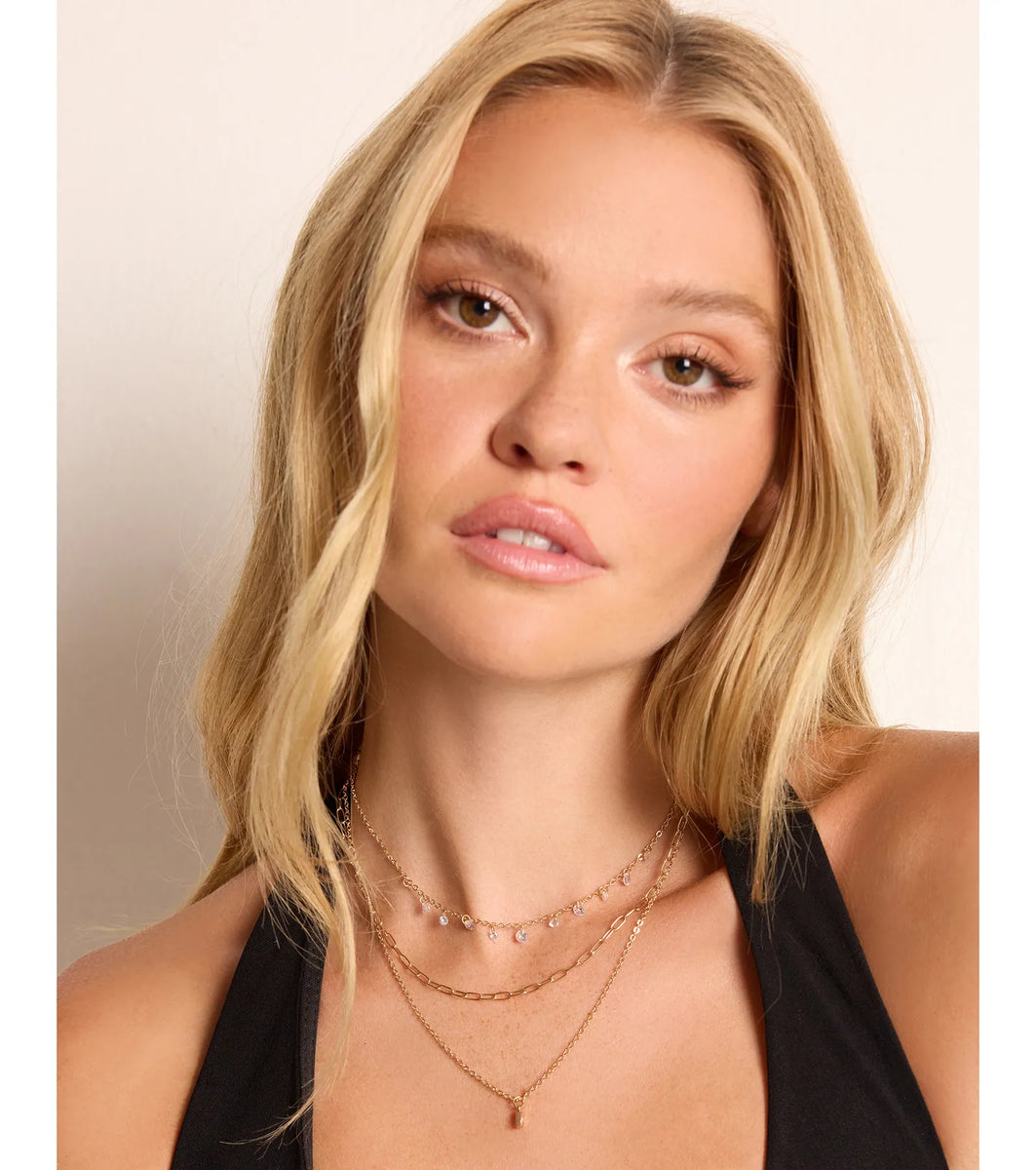 Glitzy Glimmer Layered Charm Necklace Set & Windsor