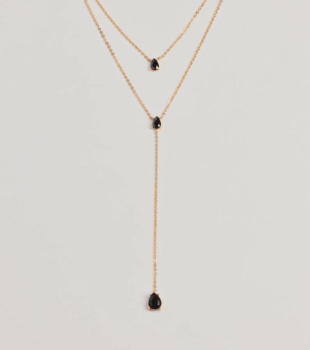 Endlessly Chic Teardrop Lariat Necklace & Windsor