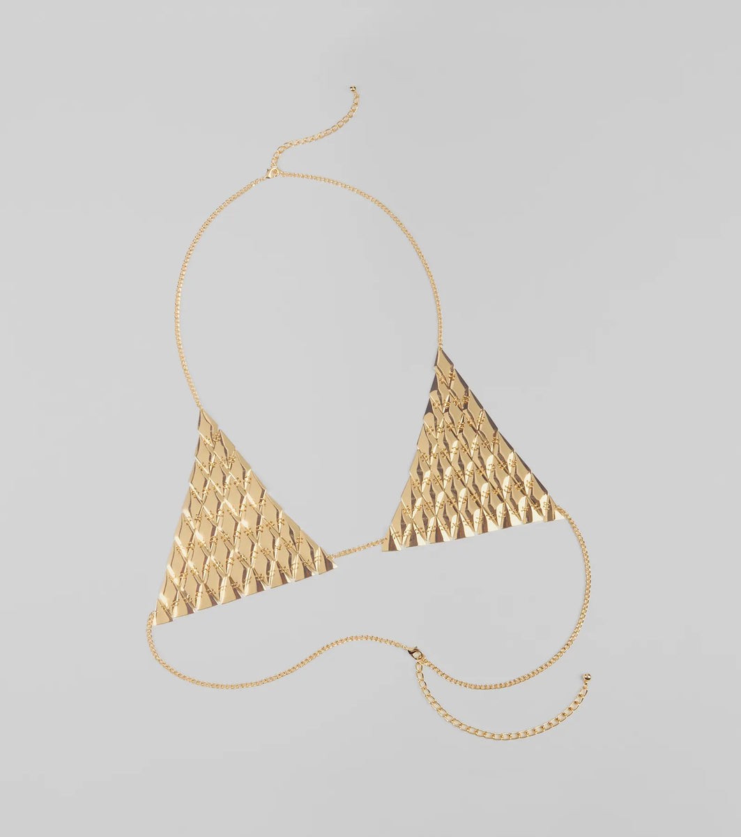 Sultry Goddess Metal Chain Bra & Windsor