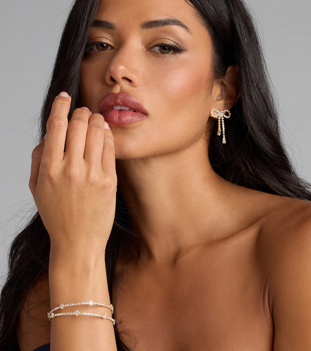 Glimmering Shine Rhinestone Cuff Bracelet & Windsor