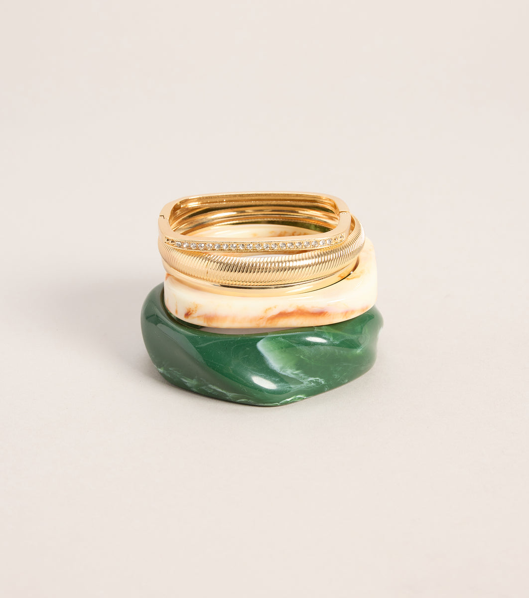 Stacked And Booked Bangle Bracelet Set & Windsor