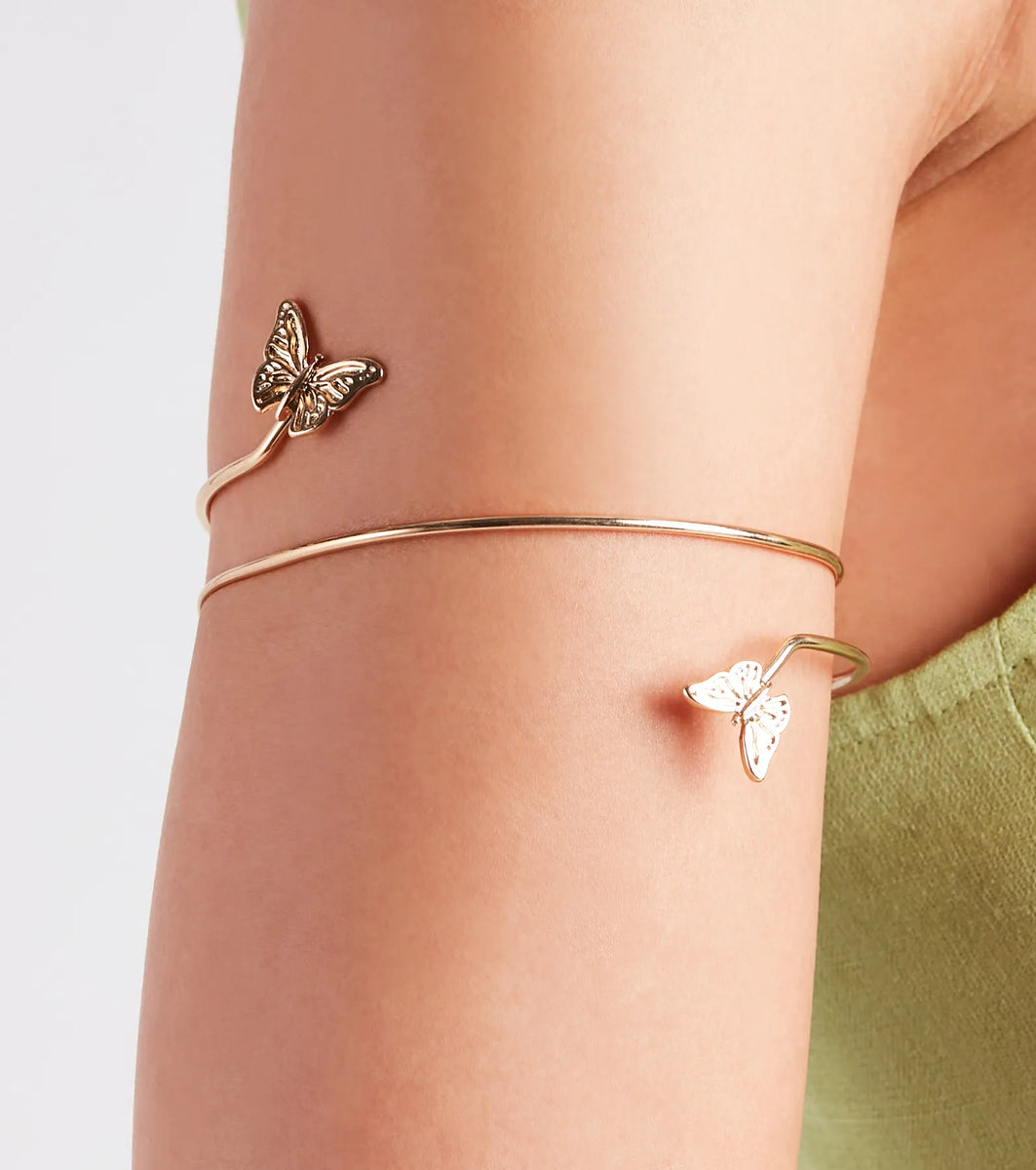 Flutter On By Butterfly Arm Cuff Bracelet & Windsor