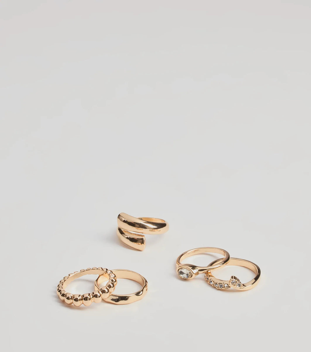 Elevated Chic Five-Pack Ring Set & Windsor