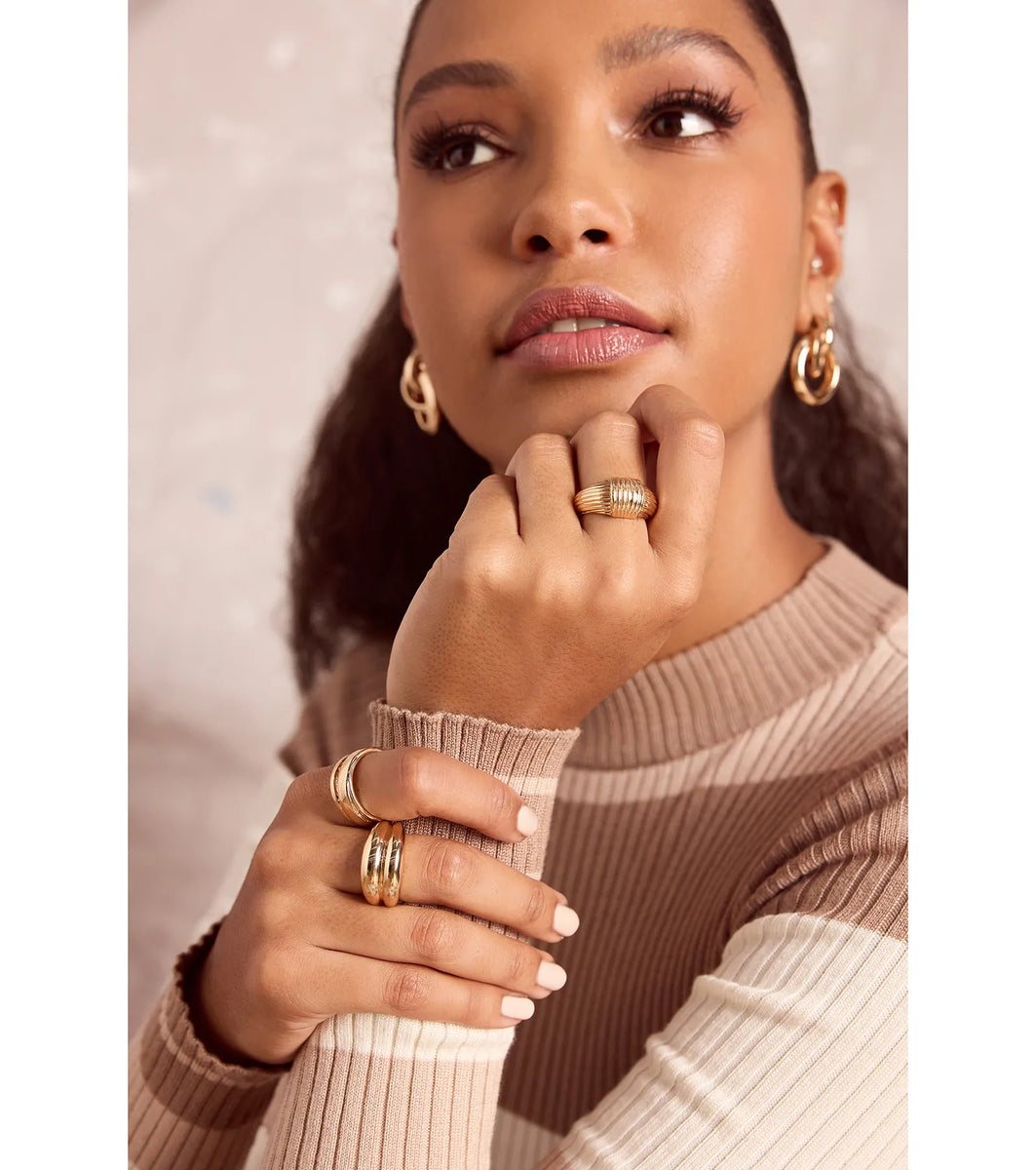 Chic Muse Statement Three-Pack Ring Set & Windsor