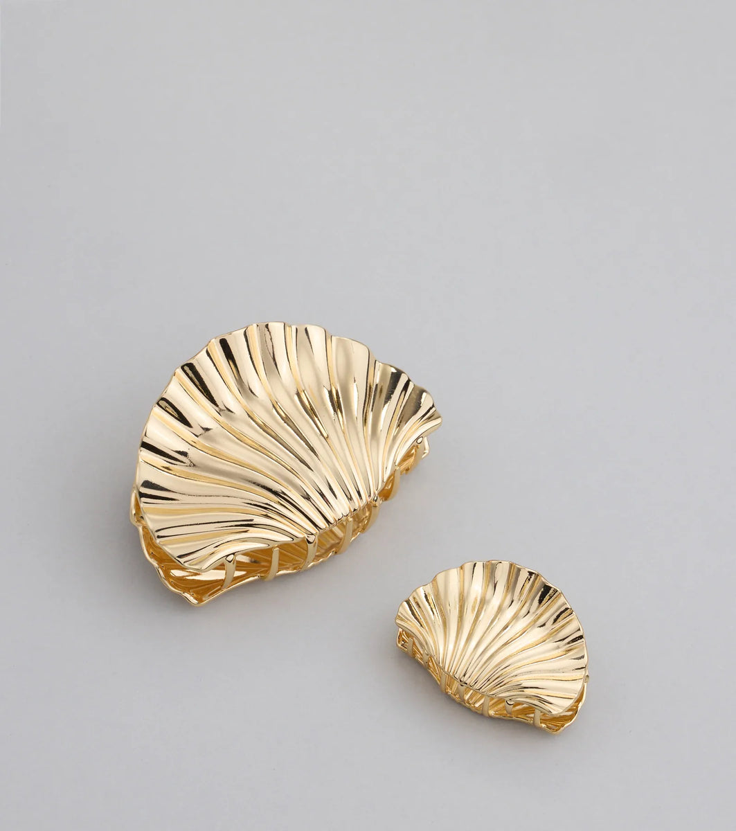 Cute By The Shore Two Pack Seashell Hair Claw Clips & Windsor