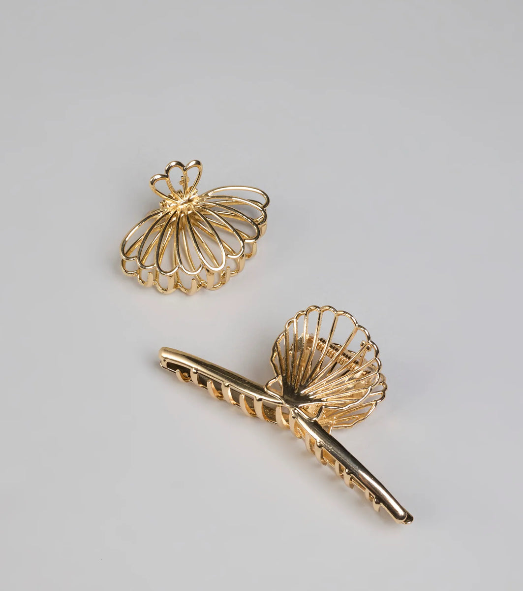 Making Waves Two-Pack Shell Claw Hair Clips & Windsor