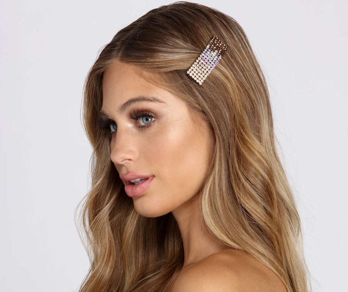 Multi Toned Rhinestone Hair Clip & Windsor