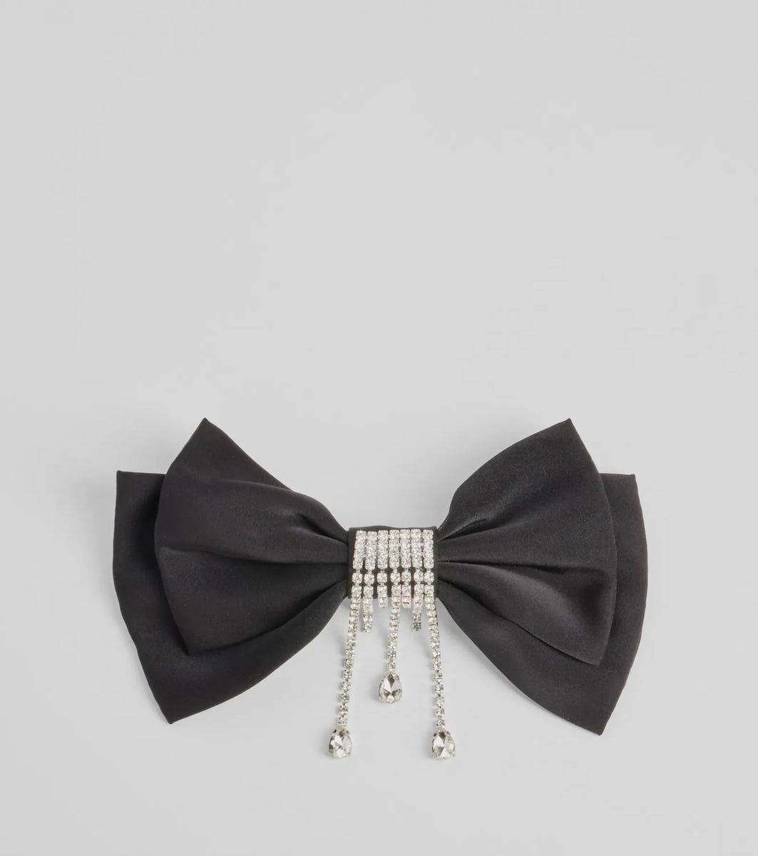 Graceful Glamour Satin Hair Bow Clip & Windsor