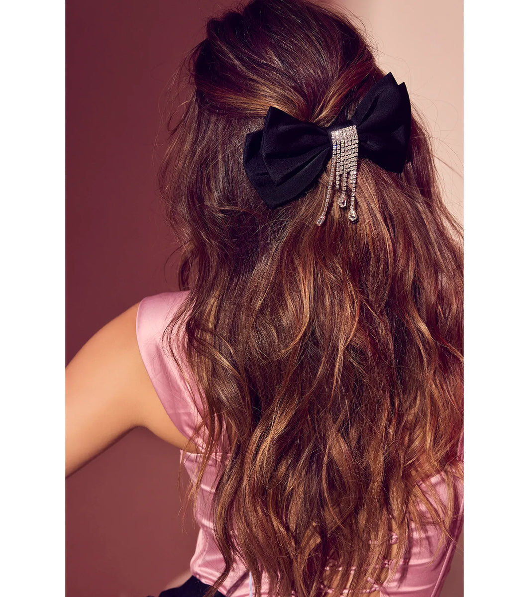 Graceful Glamour Satin Hair Bow Clip & Windsor