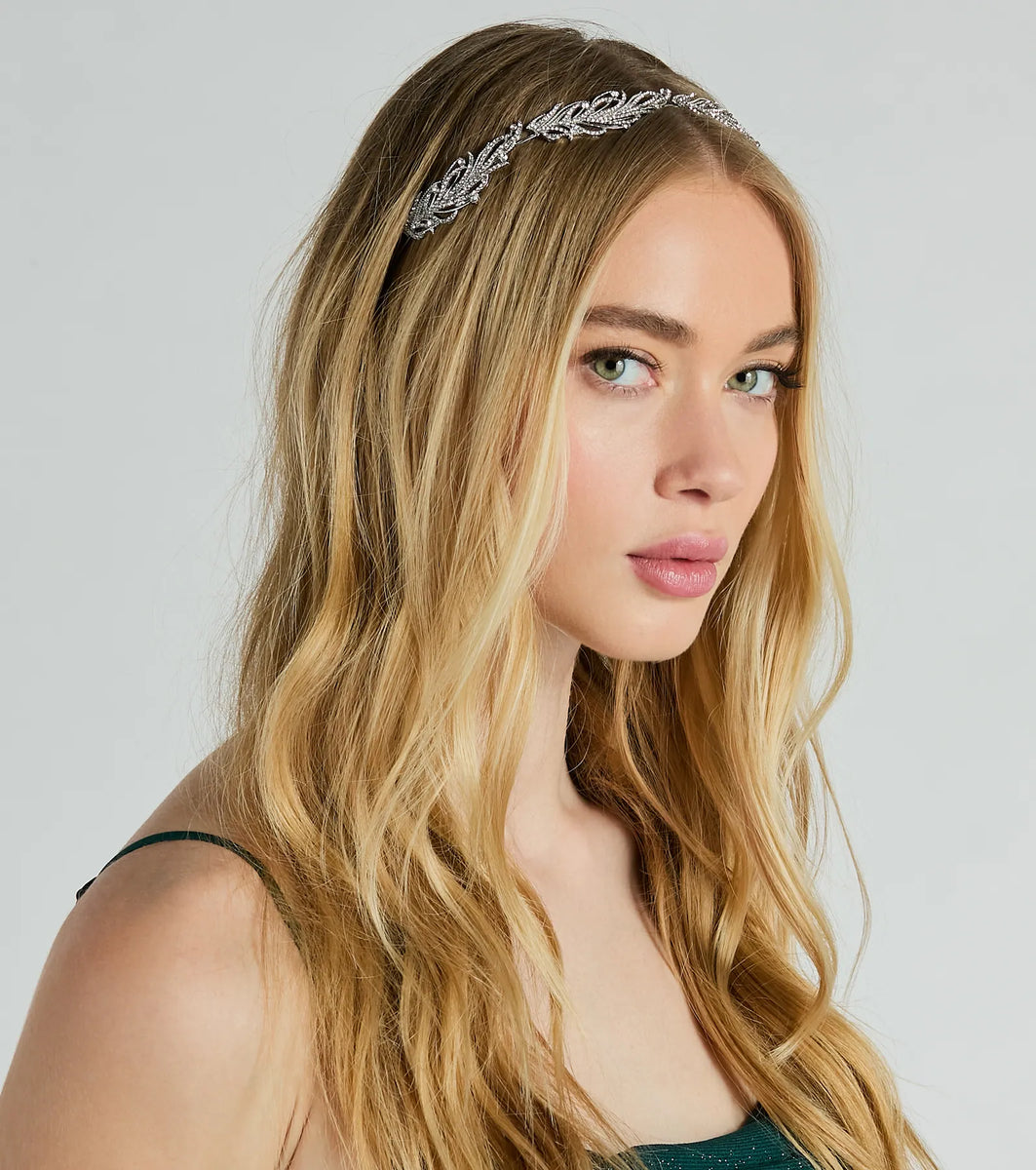 Whimsical Glamour Rhinestone Headband & Windsor