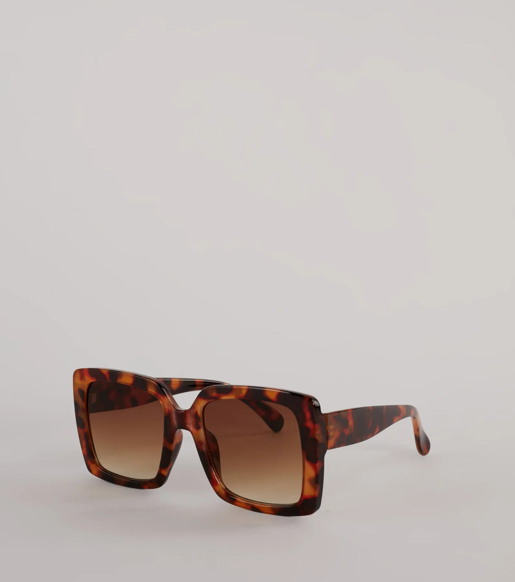 Unfazed Babe Oversized Square Sunglasses & Windsor