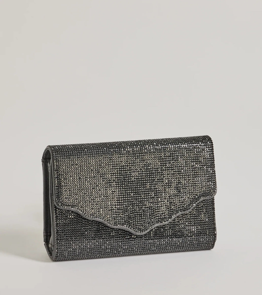 Sparkly Endeavor Rhinestone Crossbody Wallet & Windsor