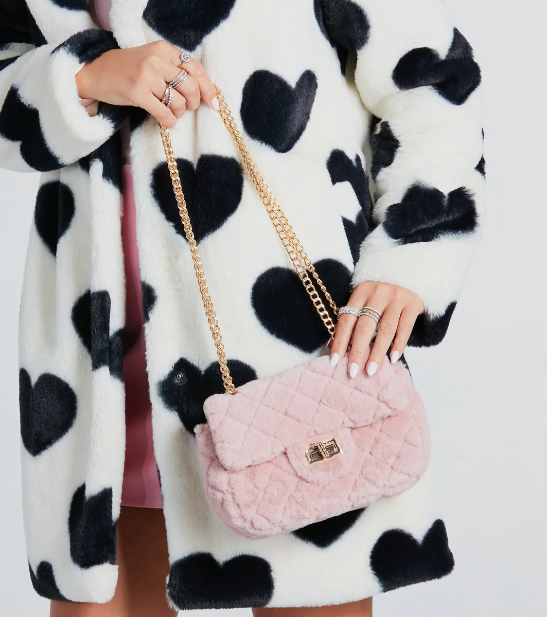Furry And Fab Quilted Crossbody Bag & Windsor